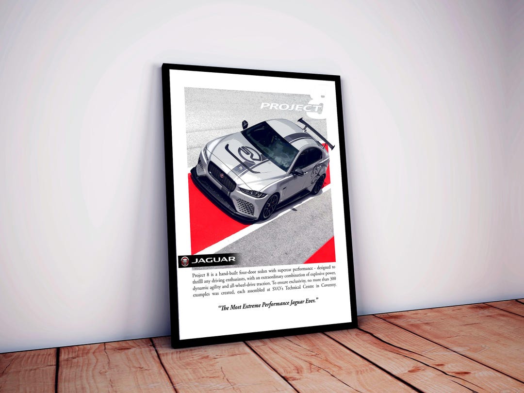 Jaguar XE SV Project 8 Art Print: High-resolution Car Poster (digital ...