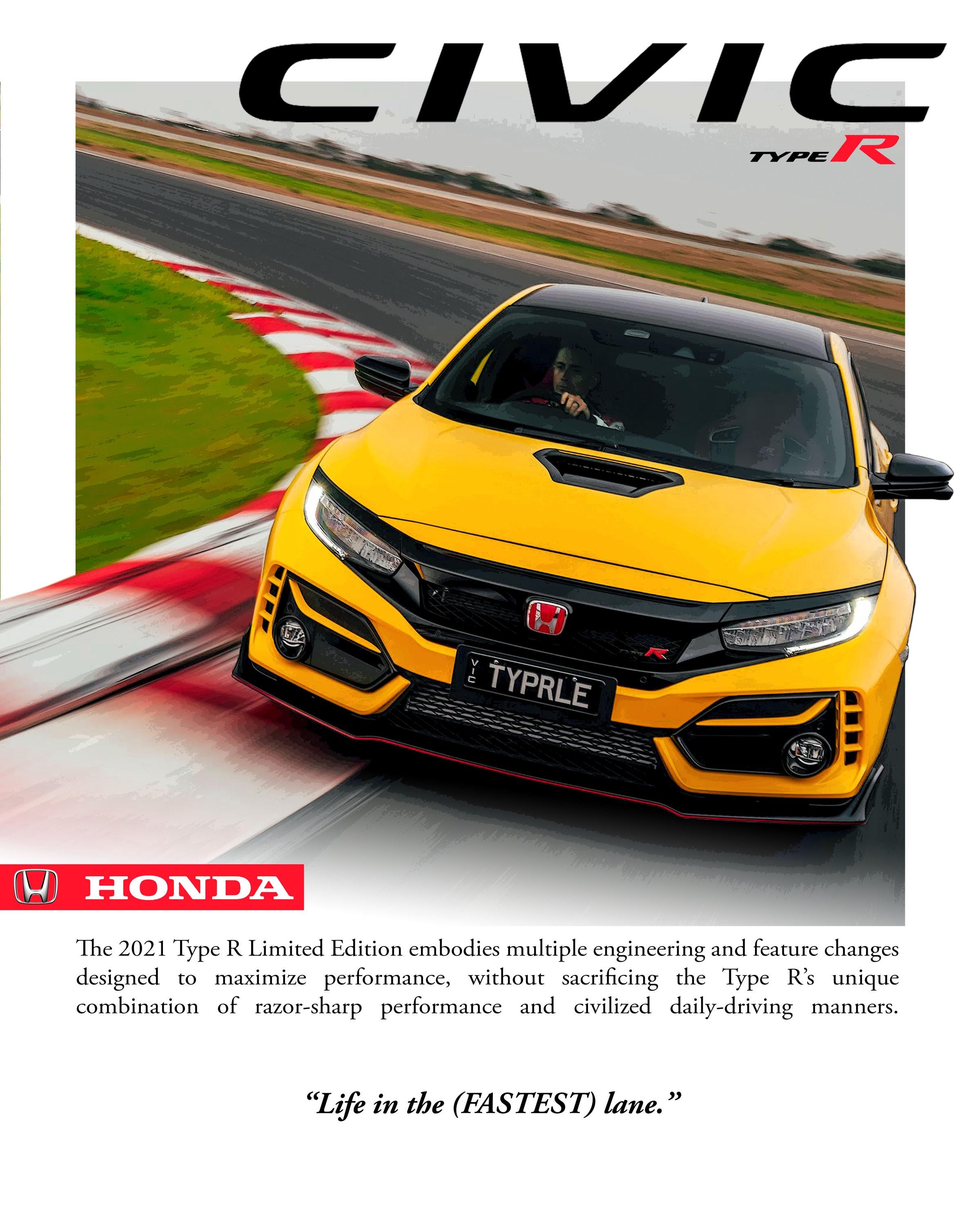 Printable 2021 Honda Civic Type R Poster - Etsy