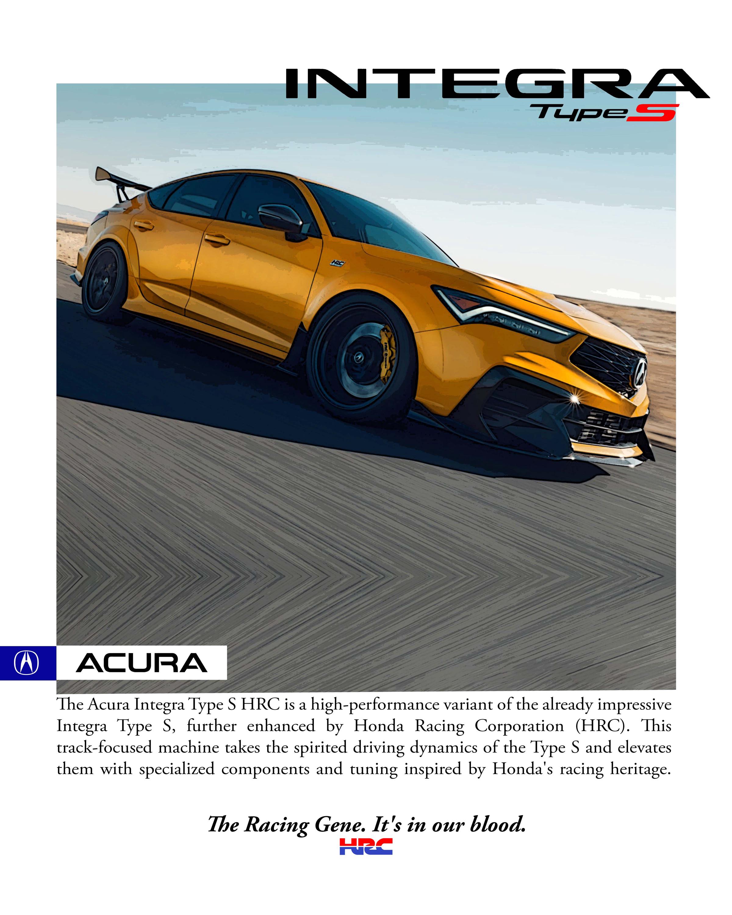Printable Acura Integra Type S "hrc" Prototype Poster - Etsy