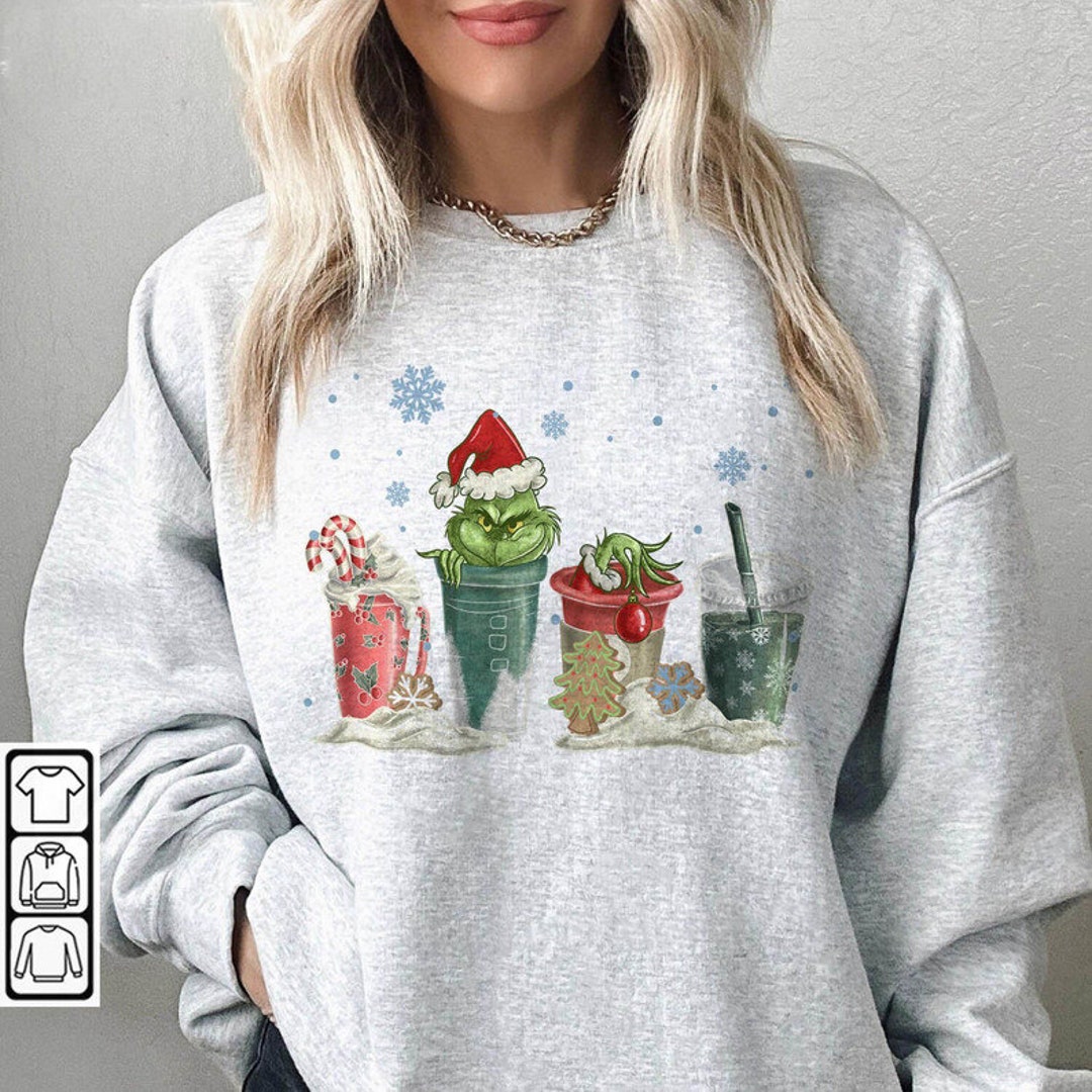 Grinch Christmas Sweatshirt Grinch Coffee Sweatshirt Grinch - Etsy