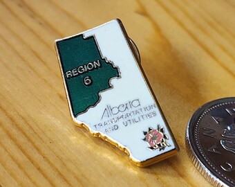 Alberta Vintage Enamel Pin - Etsy