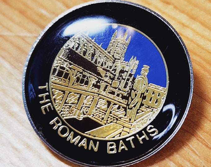 The Roman Baths - Beautiful Vintage England Brooch Pin Unique Rare Hat ...