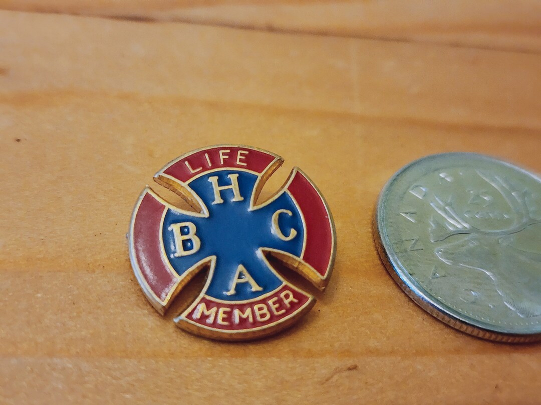 Vintage BCHA Life Member Enamel Pin - Healthcare Auxiliary Brooch - Etsy