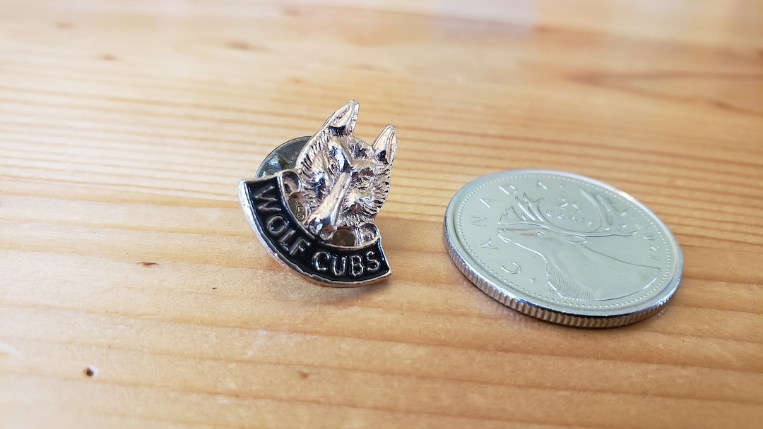 2 Wolf Cubs Pins -beautiful Small Vintage Scouts Collectable Pins ...