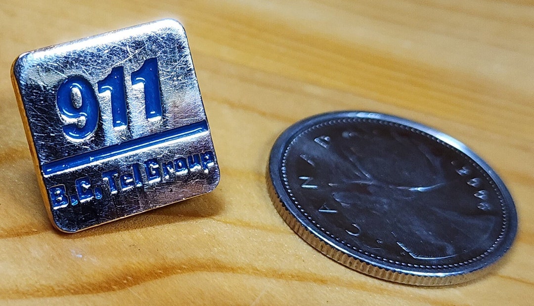Vintage BC Tel 911 Enamel Pin, Rare Lapel Pin - Etsy