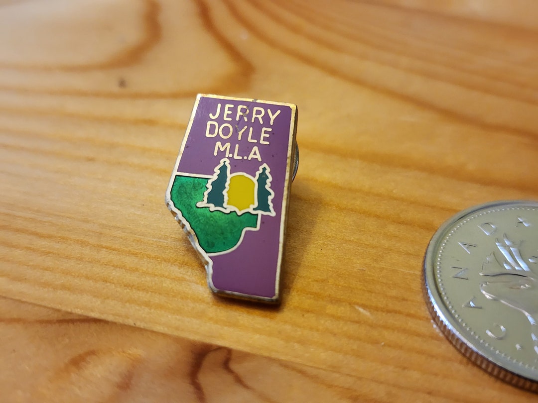Vintage Jerry Doyle MLA Enamel Brooch Pin - Canadian Politics - Etsy