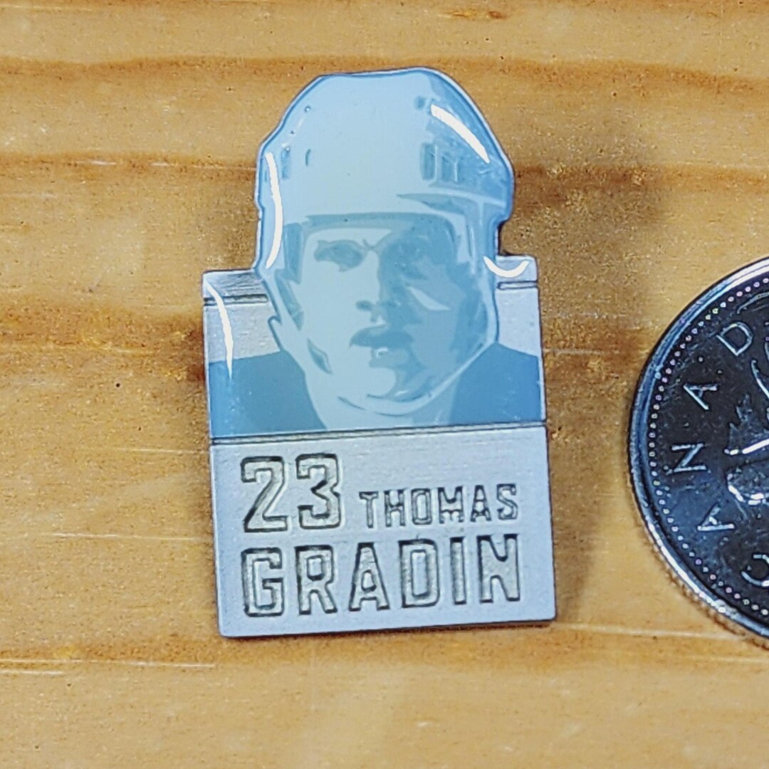 Thomas Gradin Hockey Pin - Vintage Enamel Brooch - Etsy