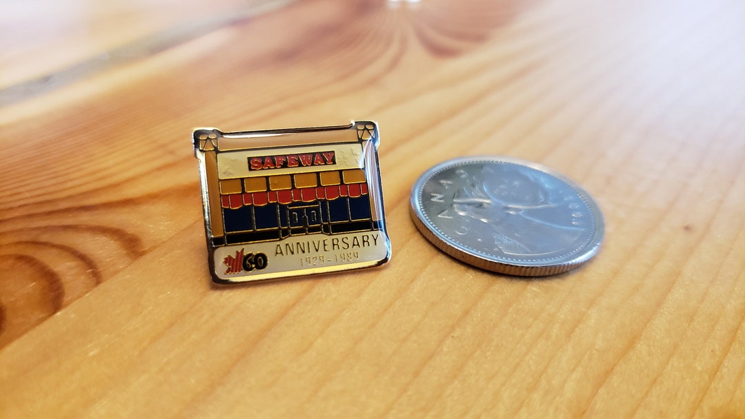 Safeway 60th Anniversary Storefront Pin Brooch Pin Unique Rare Hat Pin ...