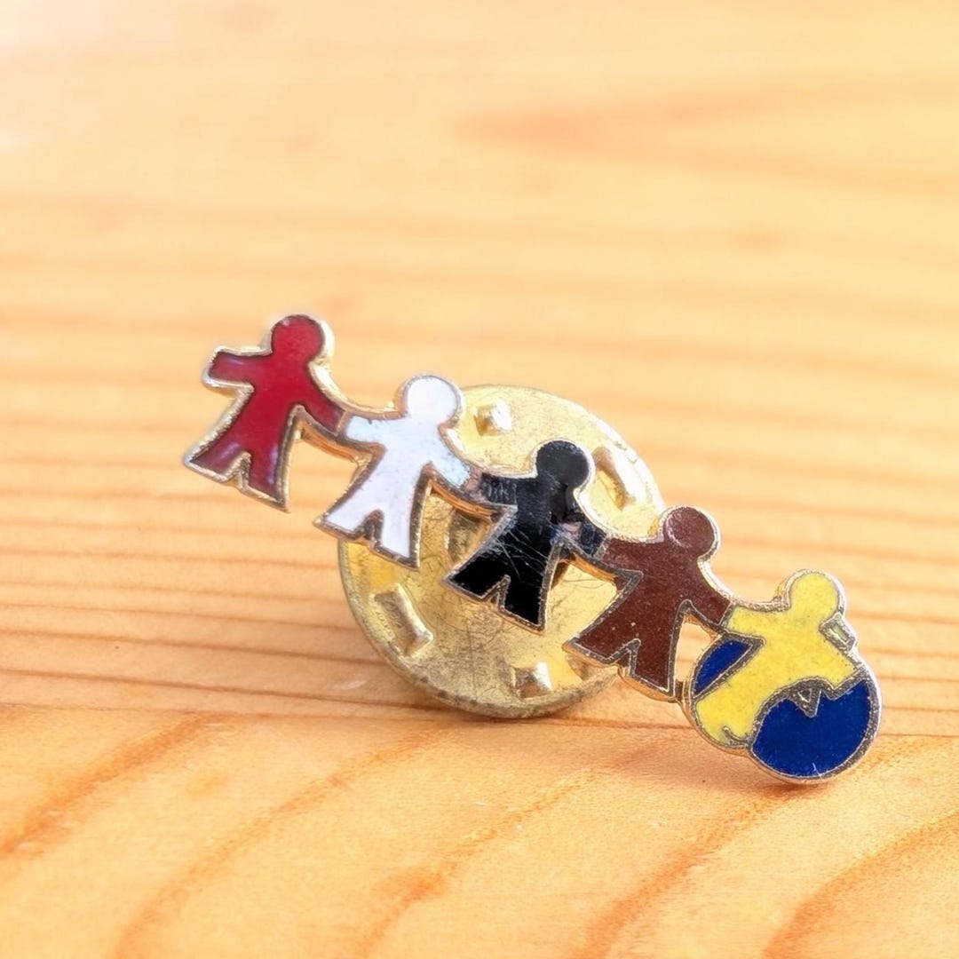 Vintage Enamel Unity Pin | Rare Retro Lapel Pin - Etsy