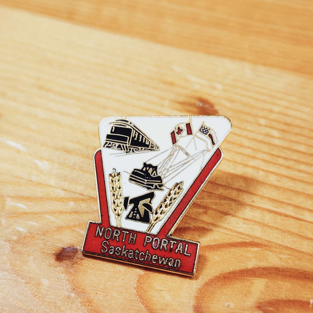 Vintage North Portal Saskatchewan Enamel Brooch Pin - Etsy