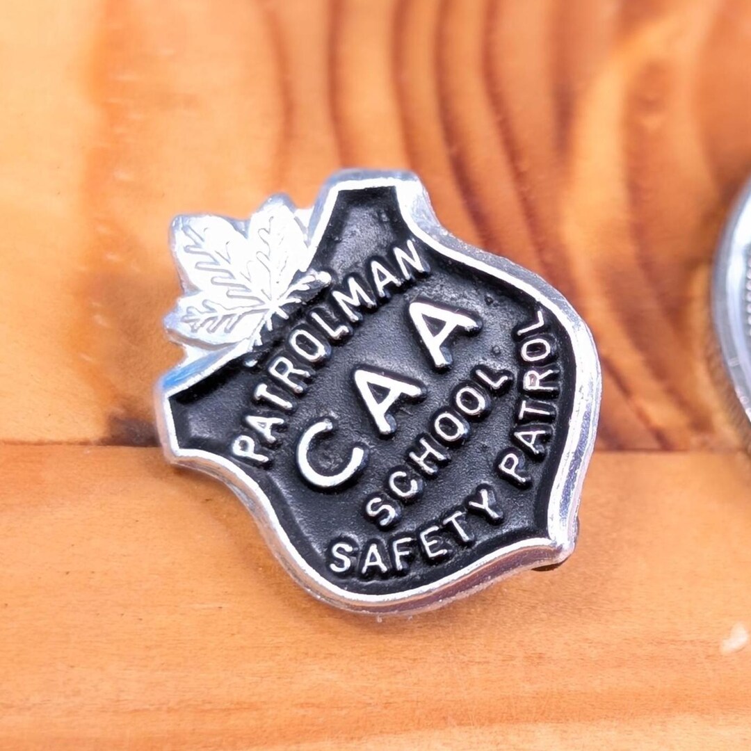Vintage CAA School Safety Patrol Pin - Enamel Brooch - Etsy