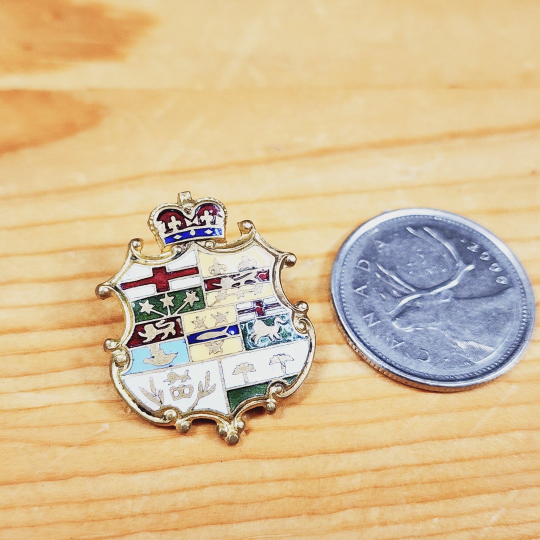 Shield Coat of Arms 7 Canadian Provinces Crests Beautiful Vintage ...