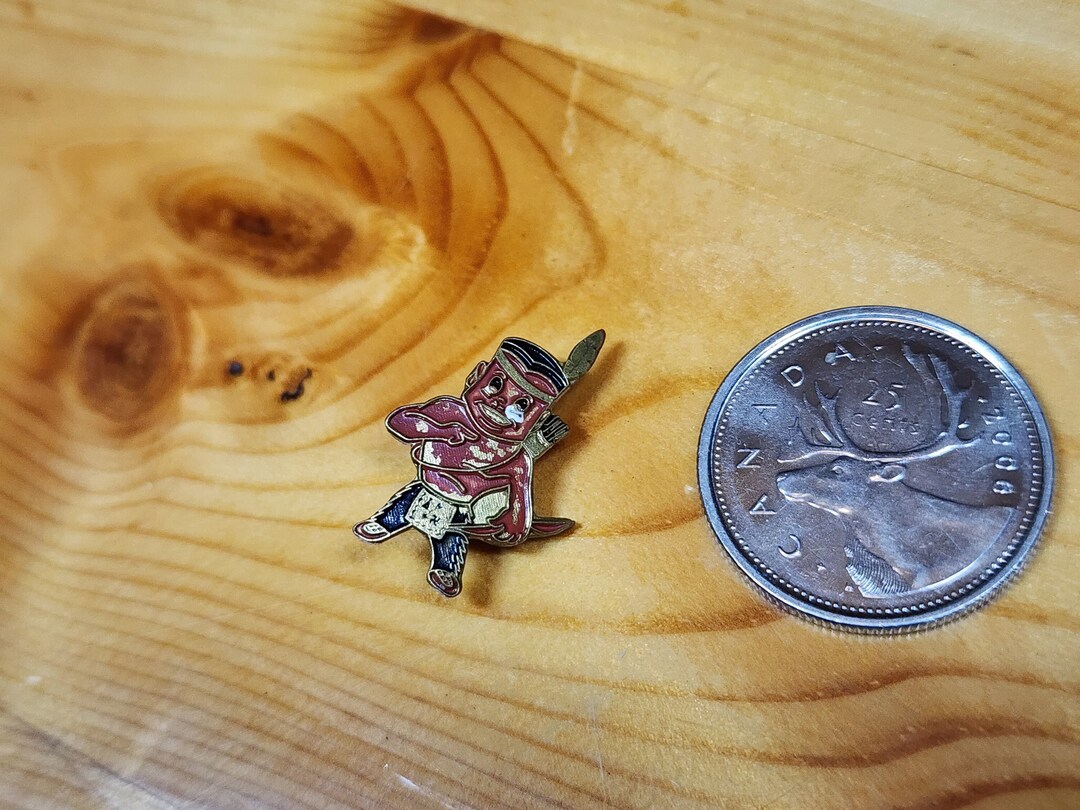 Vintage Animated Native American Indian Warrior Brooch Pin Unique Rare ...