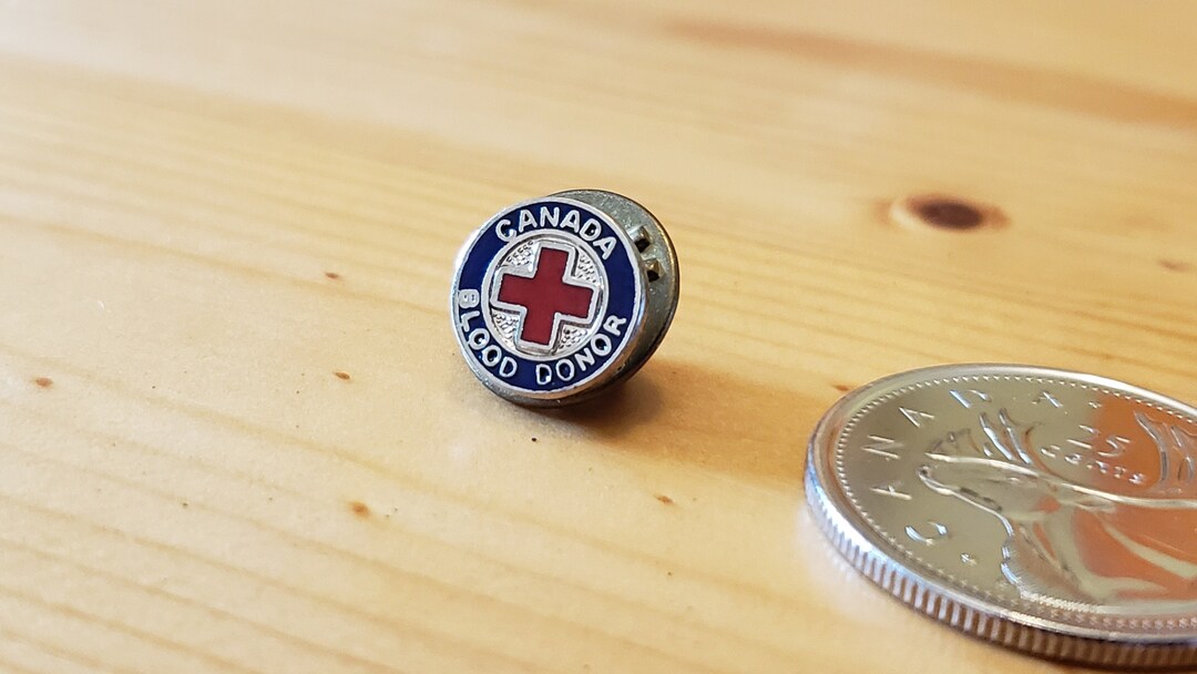Canadian Red Cross Blood Donor Pin. Brooch Pin- Unique Rare Hat Pin ...