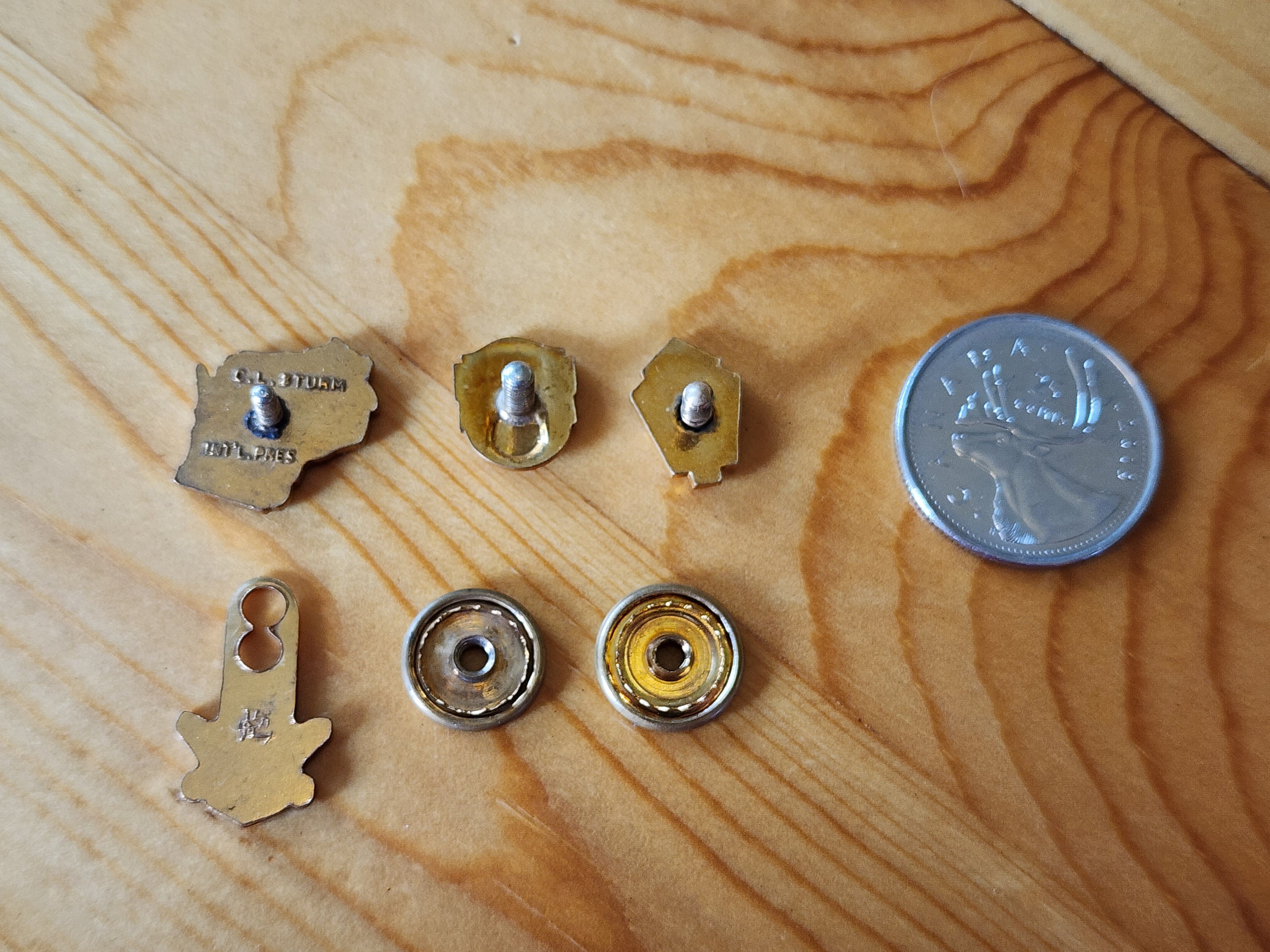 Three 100% Attendance Lions Pins From 1946, 1947, 1959, 1960 Beautiful ...