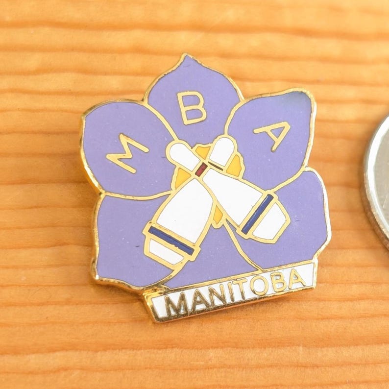 Vintage Manitoba Prairie Crocus Bowling Club Enamel Pin - Etsy Canada