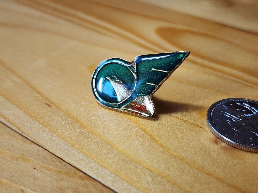 CSWA - Cool Vintage Epoxy Pin Unknown Origin Brooch Pin Unique Rare Hat ...