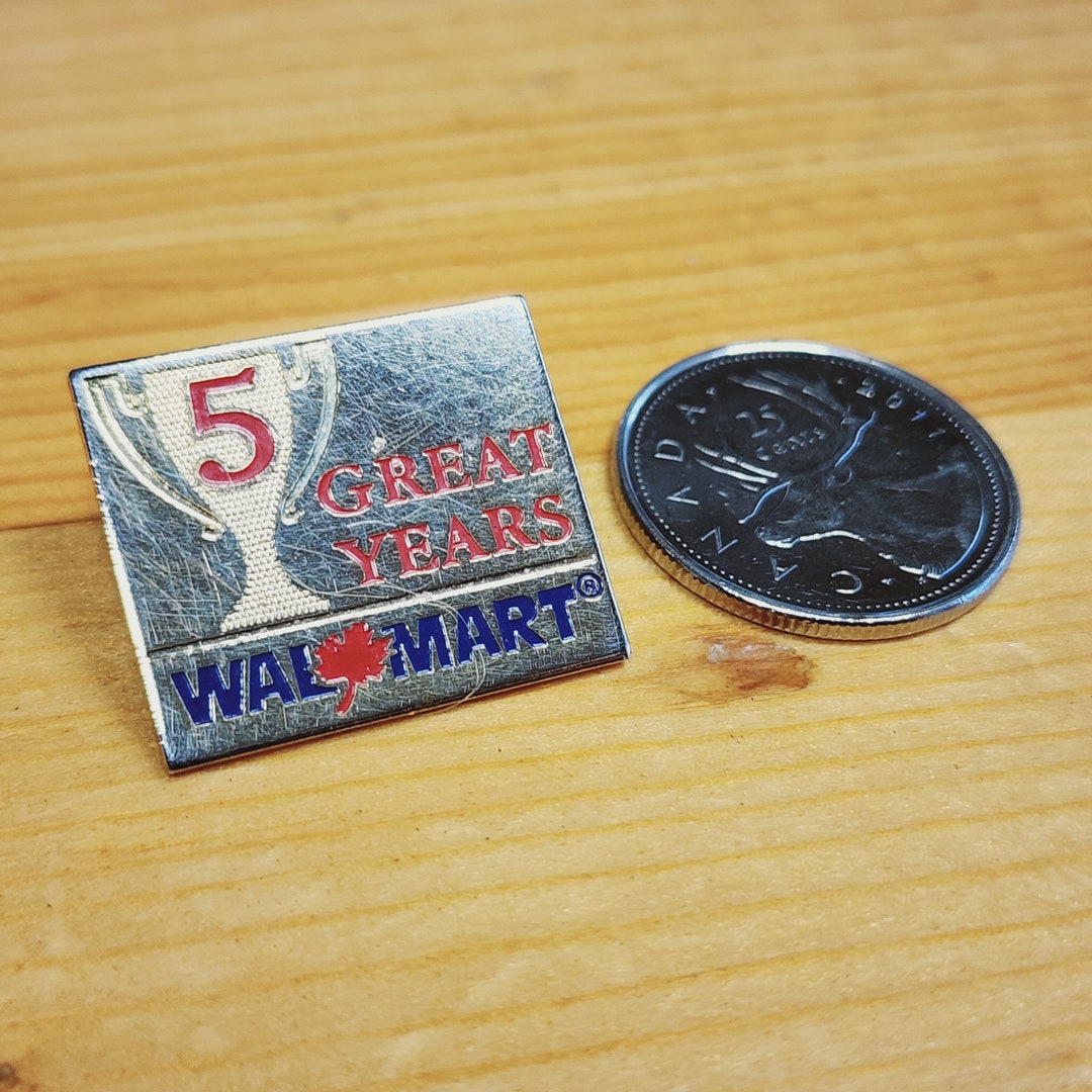 Vintage Walmart 5 Great Years Enamel Pin - Retro Lapel Pin - Etsy