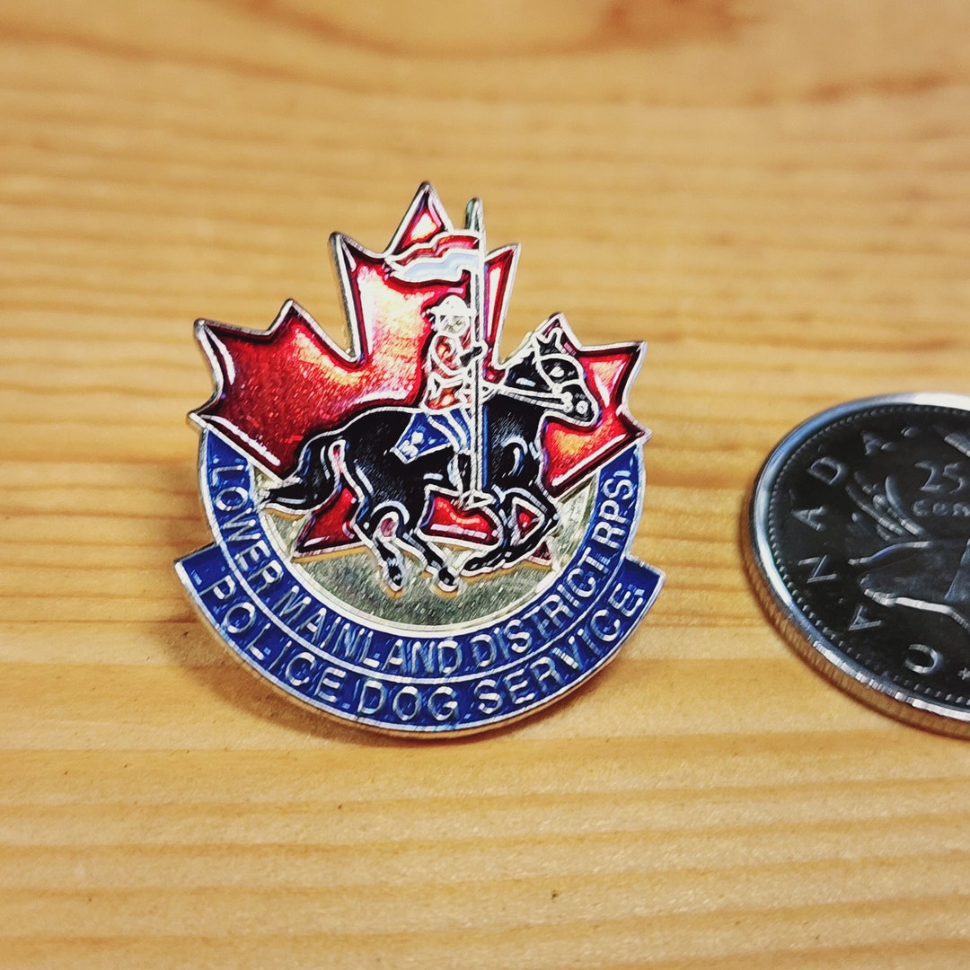 Lower Mainland District RPS Police Dog Service Brooch Pin Unique Rare ...
