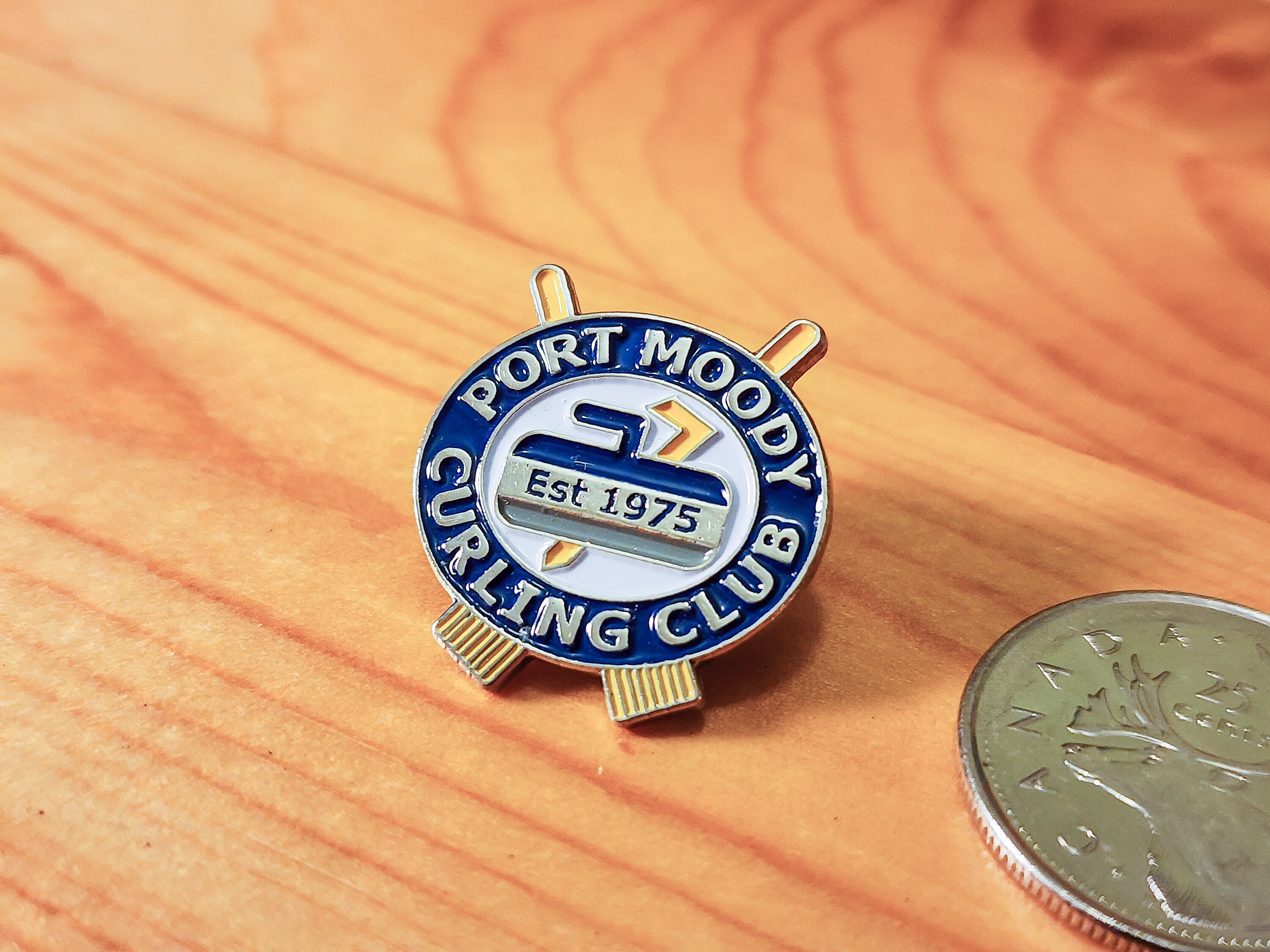 Vintage Port Moody Curling Club Brooch – British Columbia Enamel Pin - Etsy