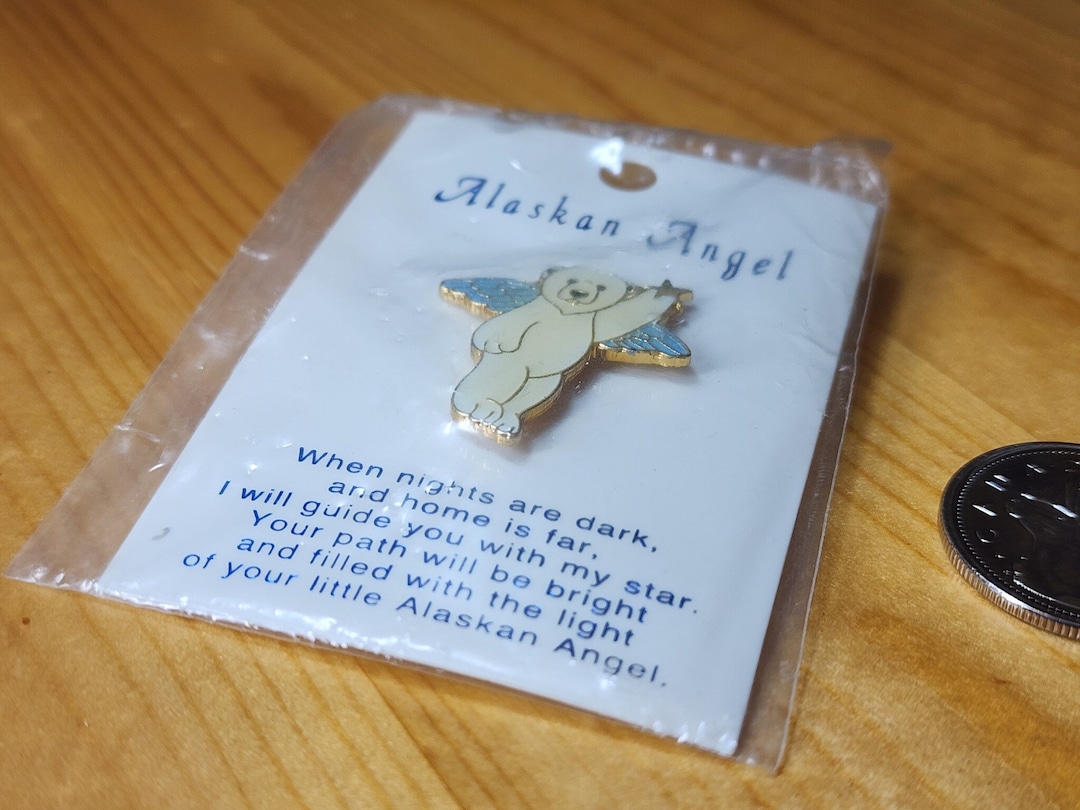 Alaskan Angel - Beautiful Vintage Alaska Pin in Package! - Bear Brooch ...