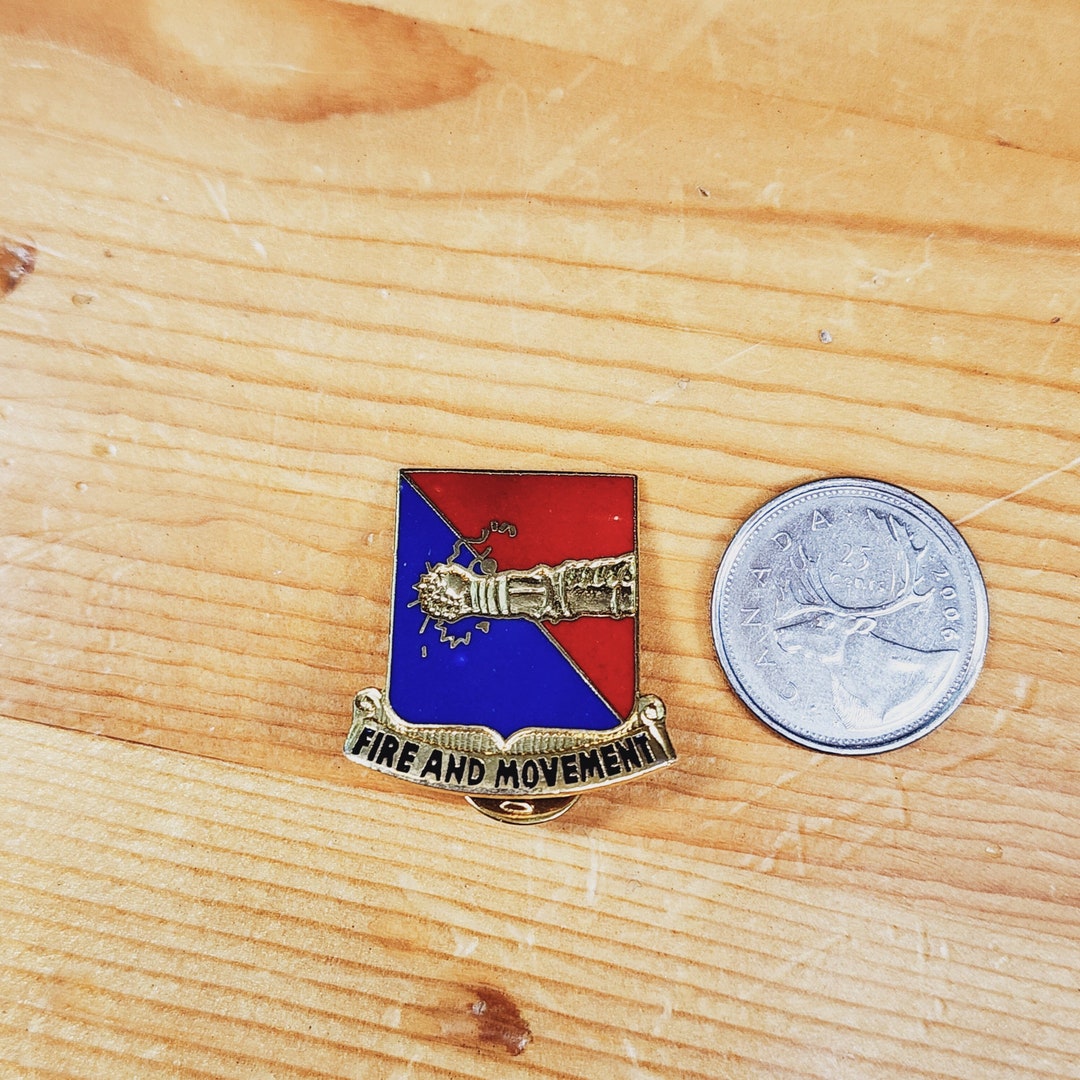 Fire and Movement - Beautiful Vintage Military Brooch Pin Unique Rare ...