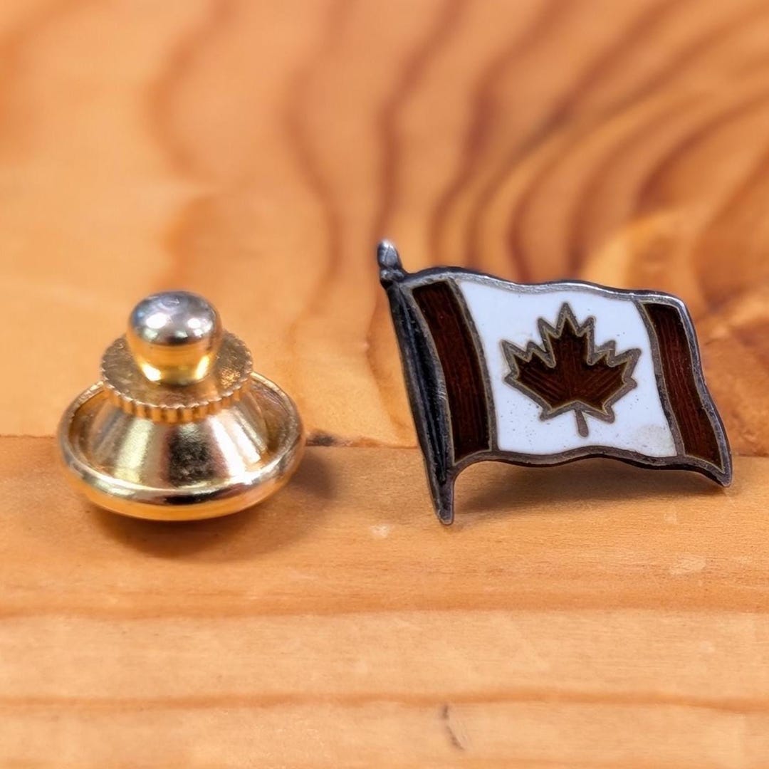 Vintage Enamel Canadian Flag Pin - Rare Retro Lapel Brooch - Etsy