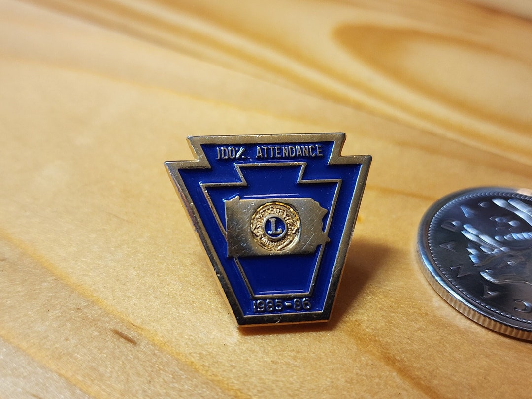 Vintage Pennsylvania Legion Enamel Pin, 1985-86 Attendance Brooch - Etsy