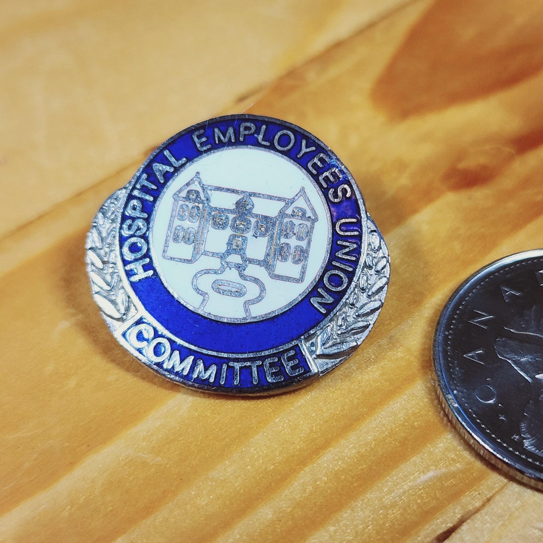 Hospital Employees Union Committee Brooch Pin Unique Rare Hat Pin Lapel ...