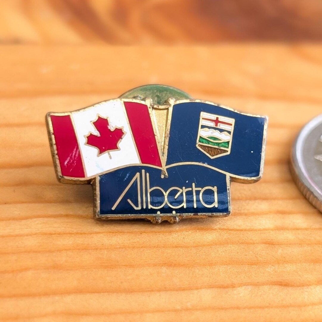 Vintage Alberta Canada Flags Enamel Brooch Pin - Etsy