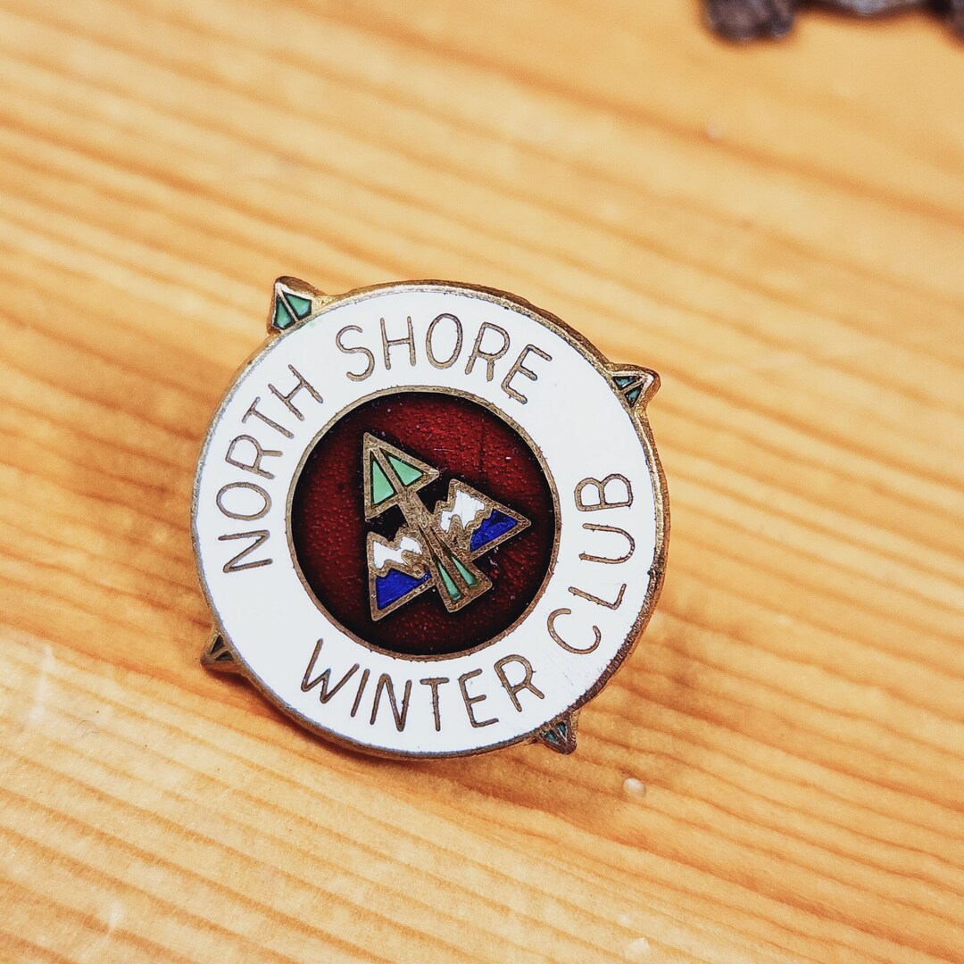 North Shore Winter Club - Beautiful Vintage Screw Back Brooch Pin ...
