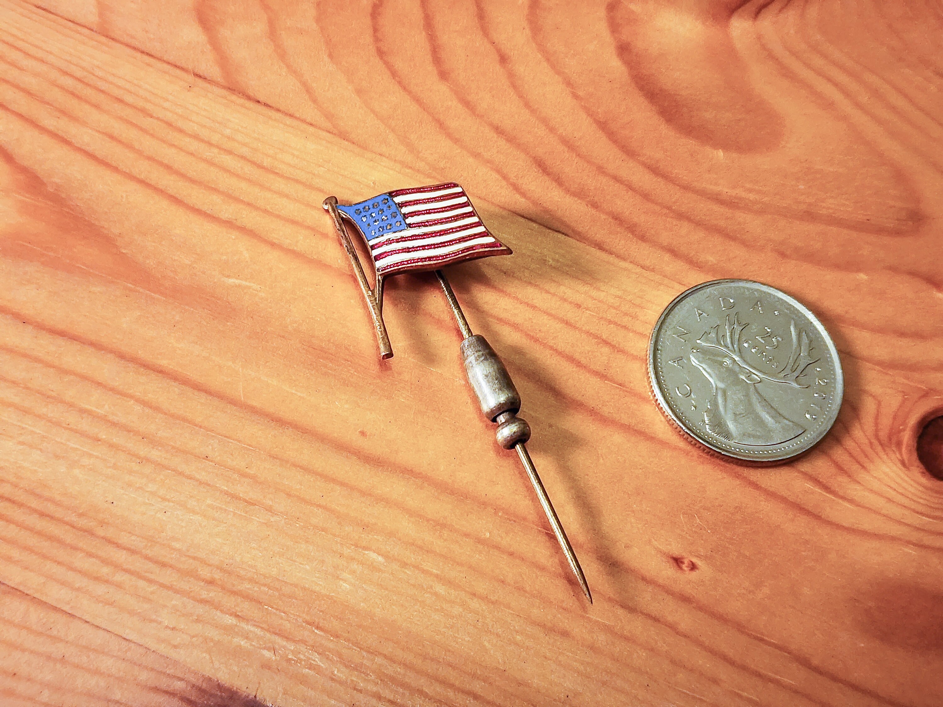 USA Flag Stick Pin Beautiful Vintage American Flag Brooch - Etsy