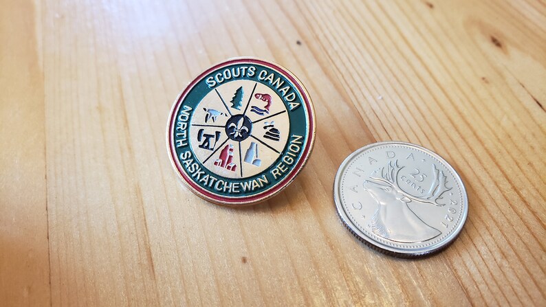 Vintage Scouts Canada Pin - North Saskatchewan Region Enamel Brooch - Etsy
