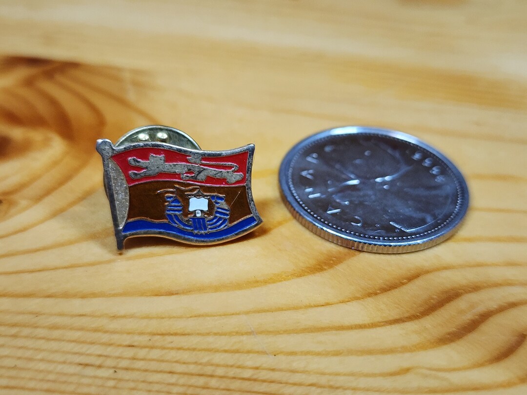 New Brunswick Flag Pin – Vintage Enamel Lapel Pin - Etsy