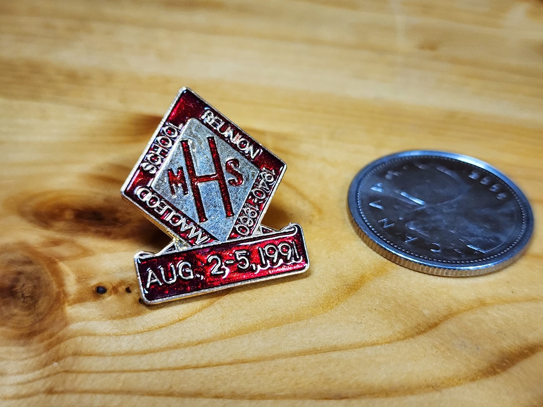Vintage MHS School Reunion Pin – 1991 Enamel Lapel Pin - Etsy
