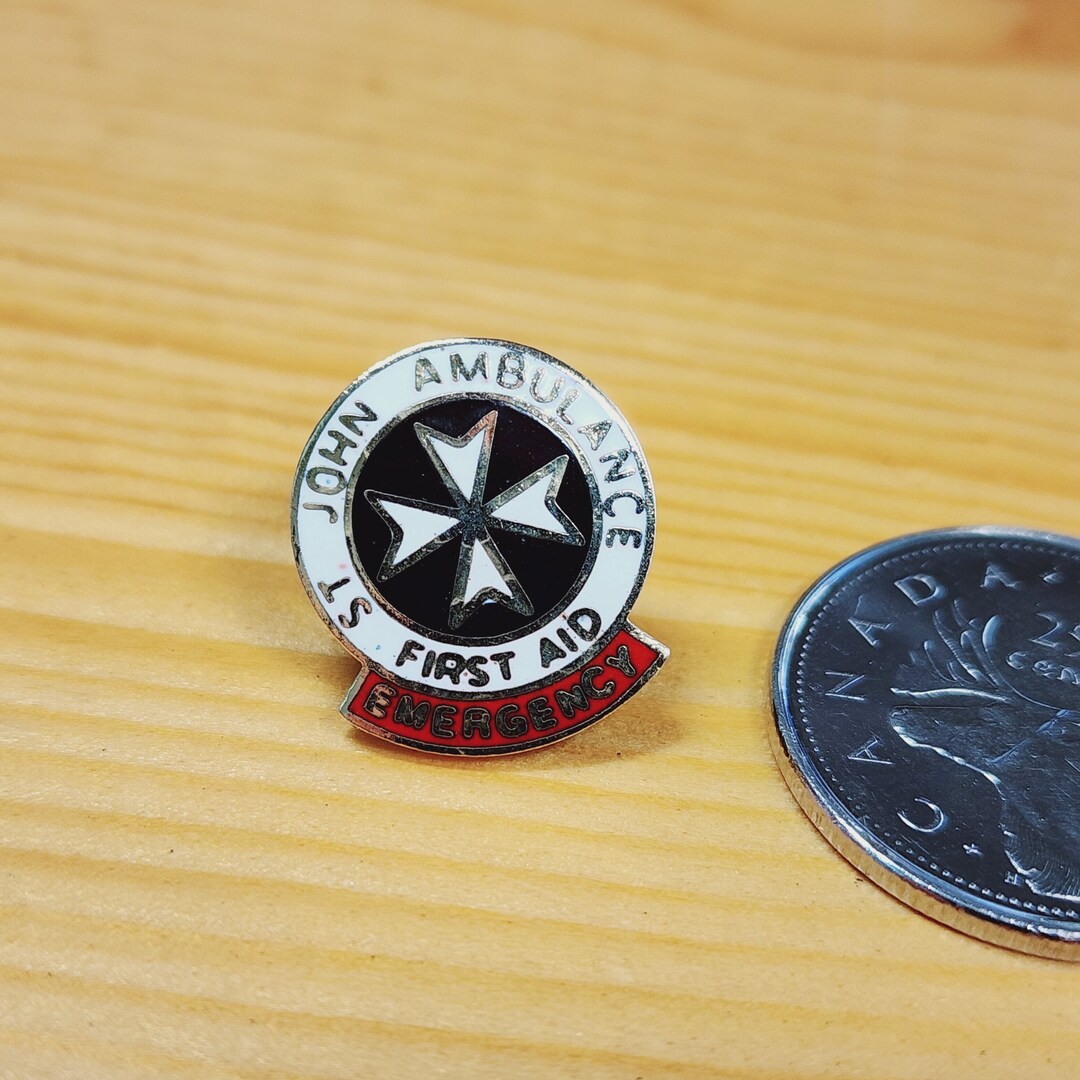 St John Ambulance First Aid Emergency Brooch Pin Unique Rare Hat Pin ...