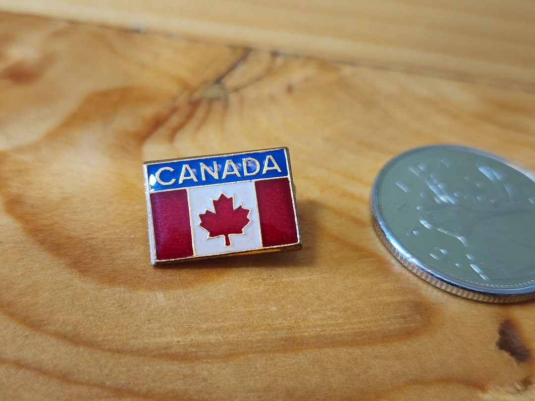 Canada - Beautiful Vintage Canadian Flag Brooch Pin Unique Rare Hat Pin ...