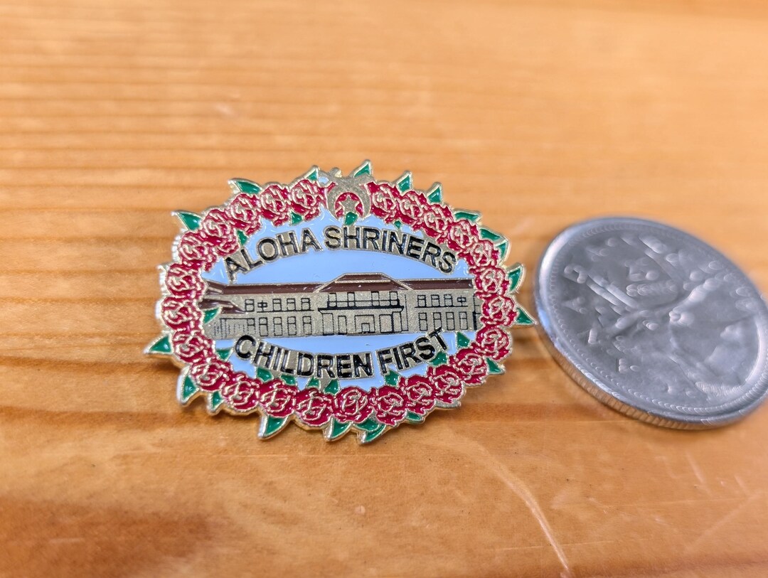 Aloha Shriners Children First Brooch Pin Unique Rare Hat Pin Lapel Pin ...