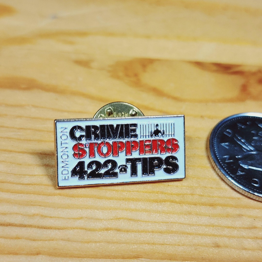 Vintage Crime Stoppers Enamel Pin - Edmonton Alberta Brooch - Etsy