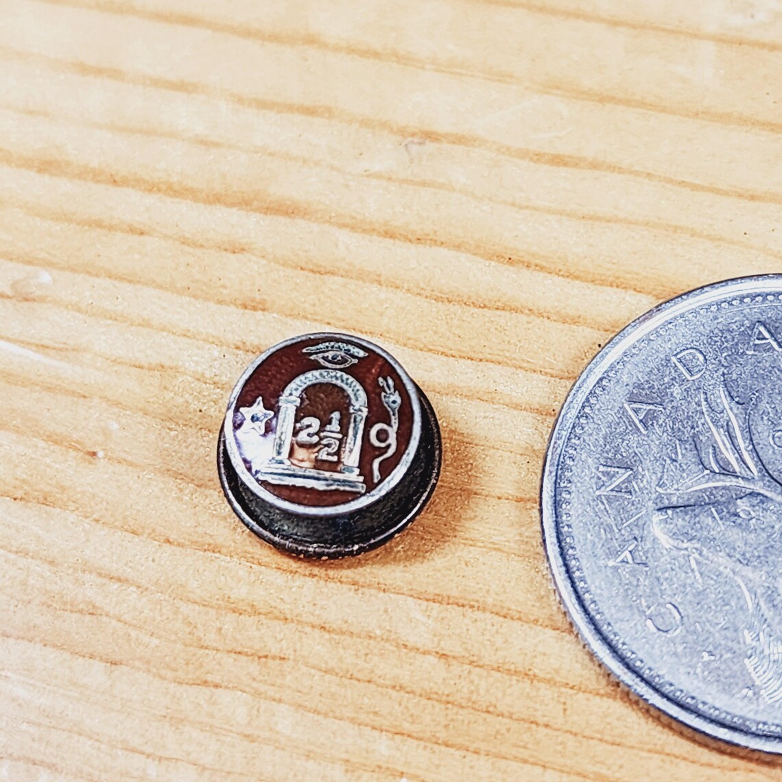 Vintage Enamel Lapel Pin, Masonic Style Screw Back - Etsy