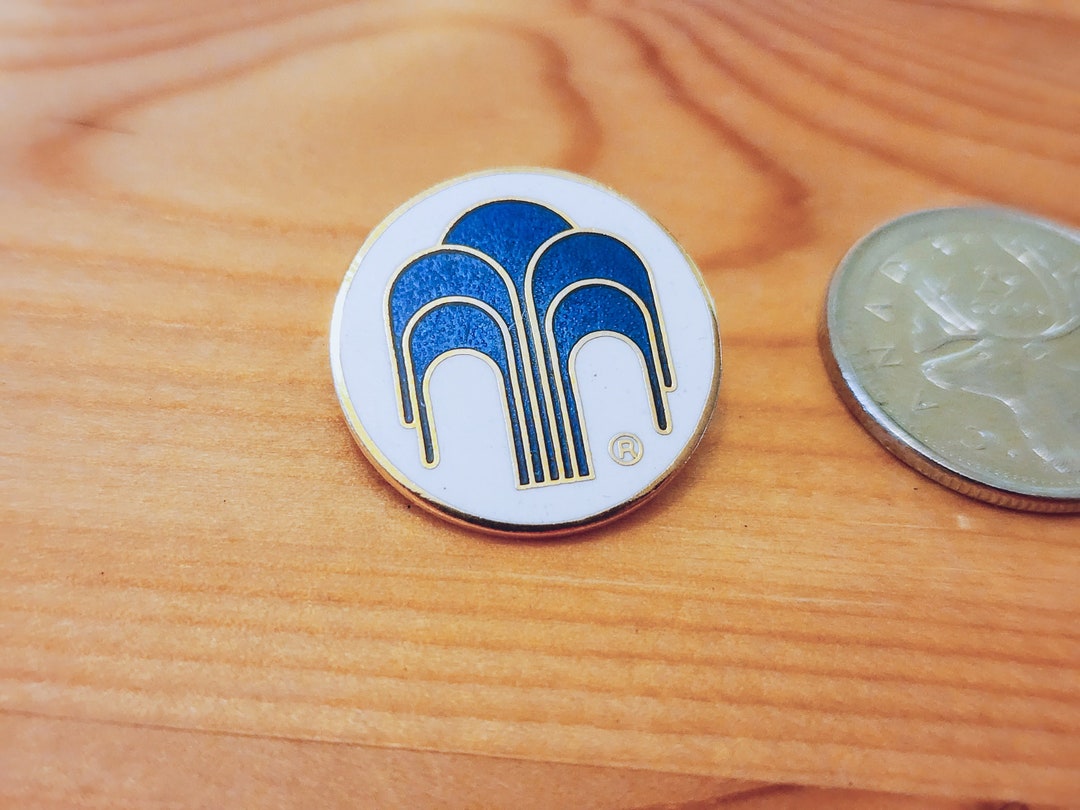 Cool Blue Logo - 5 Blue Arches - Brooch Pin- Unique Rare Hat Pin Lapel ...