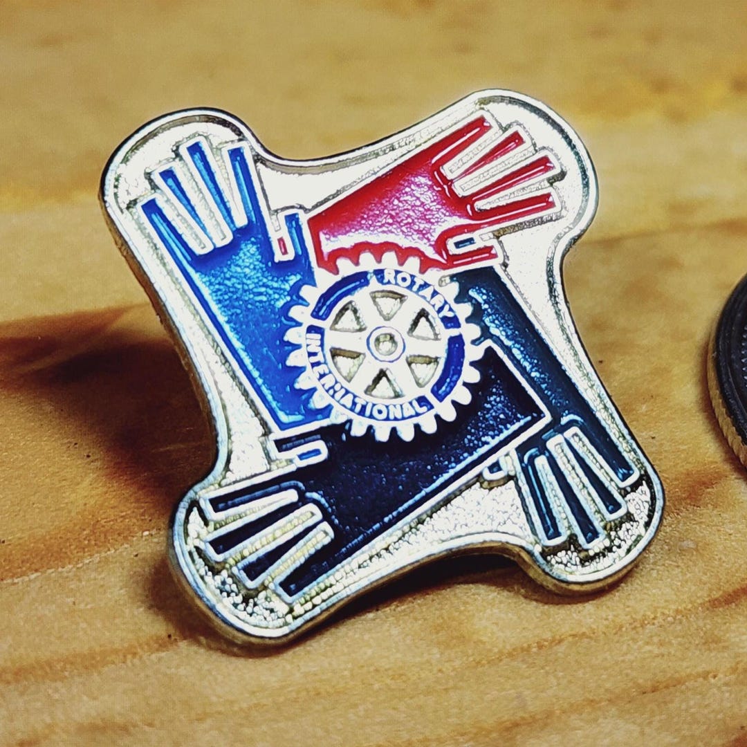Vintage Rotary International Enamel Brooch Pin - Etsy