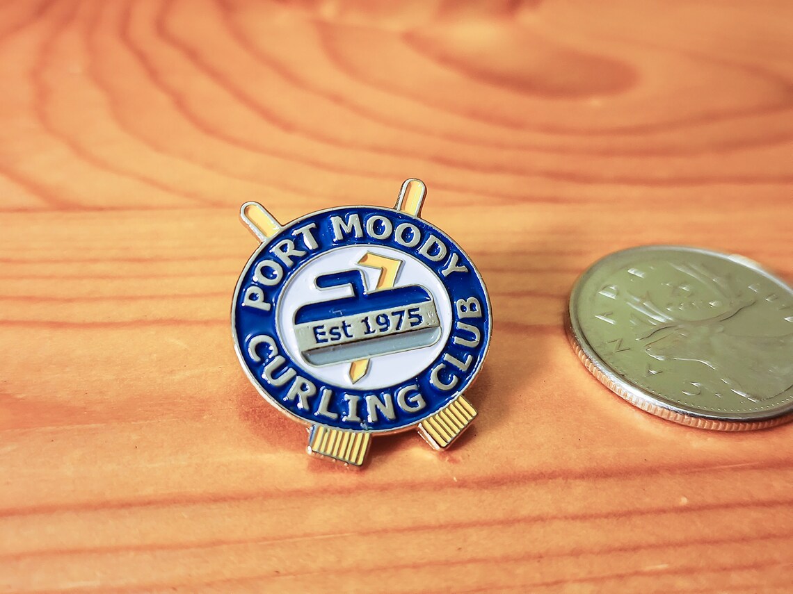 Vintage Port Moody Curling Club Brooch – British Columbia Enamel Pin - Etsy