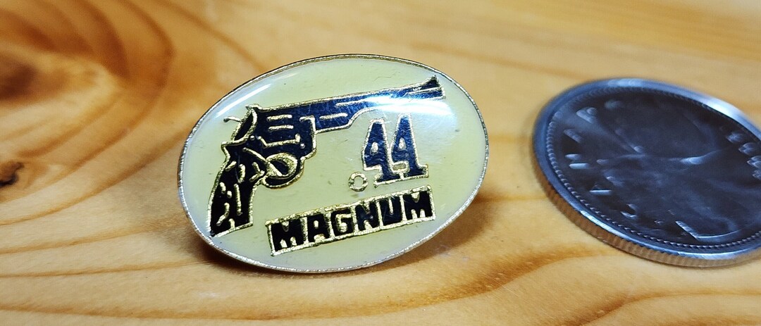Beautiful Enamel .44 Magnum Pin, Brooch Pin Unique Rare Hat Pin Lapel ...
