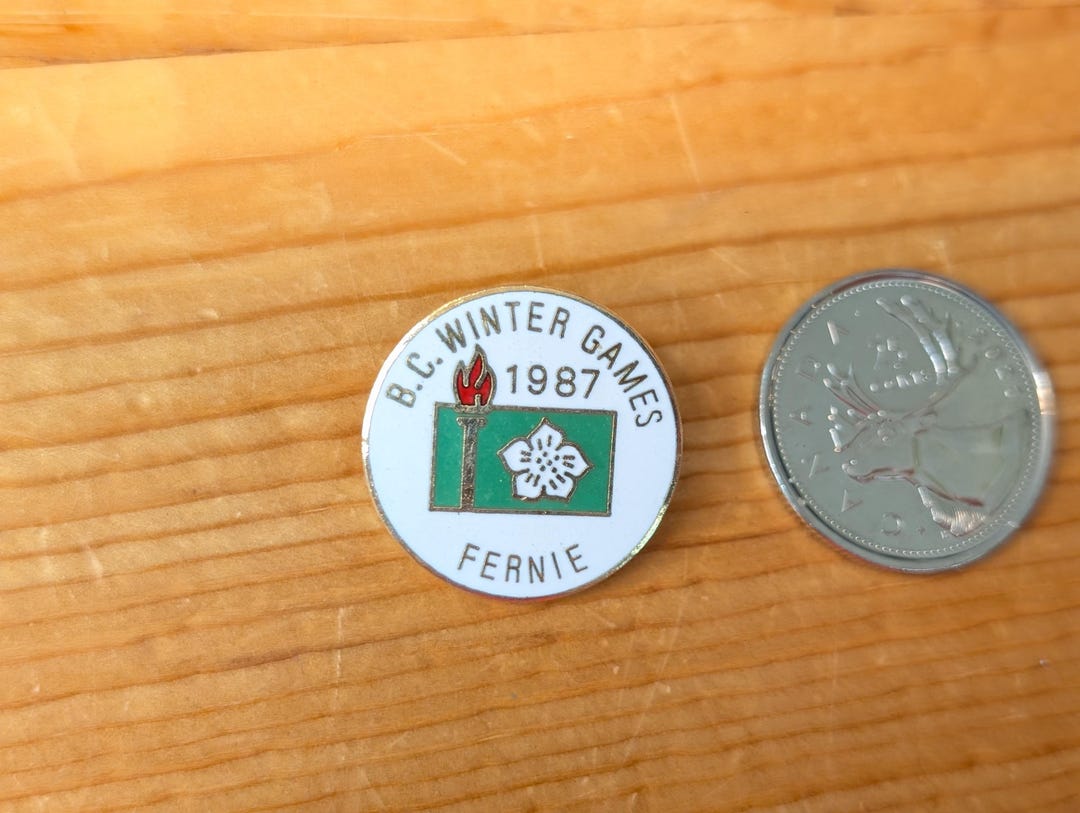 1987 BC Winter Games Enamel Pin - Fernie, British Columbia - Etsy