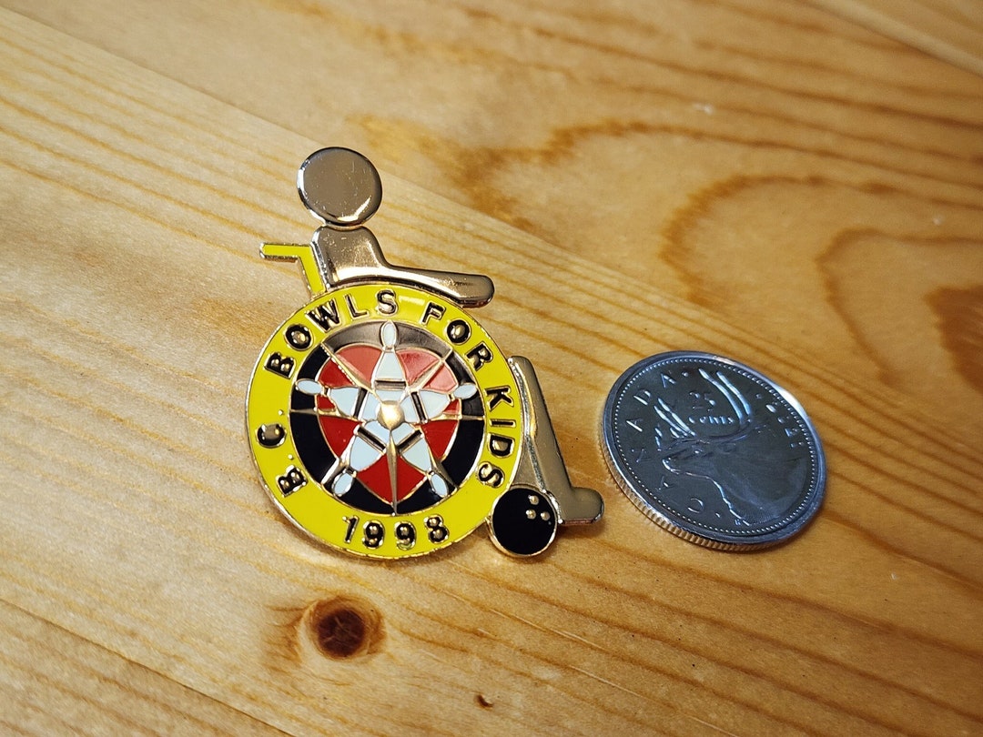 Vintage BC Bowls for Kids Enamel Pin - 1998 Bowling Brooch - Etsy