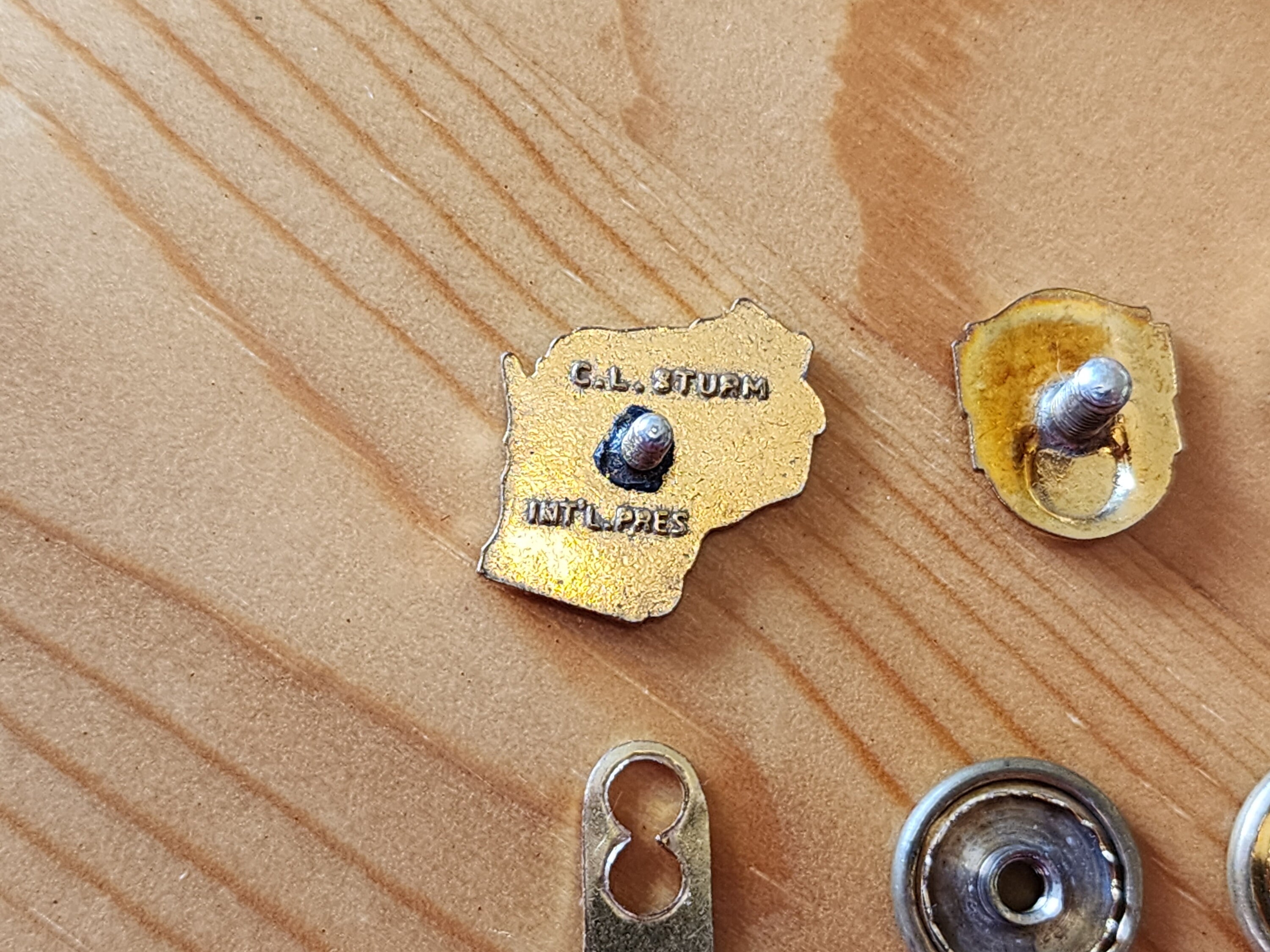 Three 100% Attendance Lions Pins From 1946, 1947, 1959, 1960 Beautiful ...