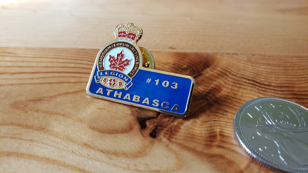 Vintage Athabasca Legion #103 Enamel Pin - Alberta Brooch - Etsy