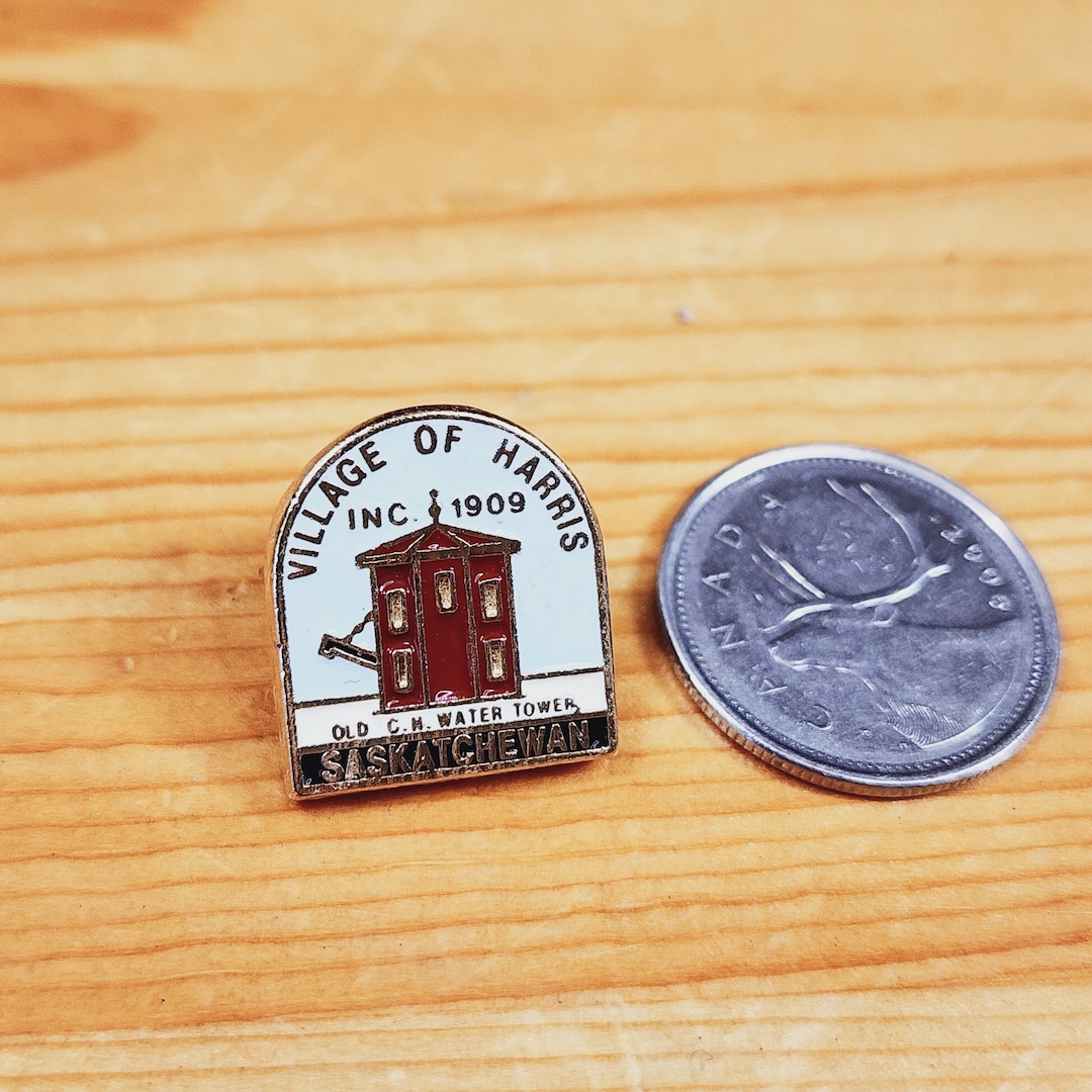 Saskatchewan Village of Harris INC. 1909 Old C.N Water Tower - Brooch ...