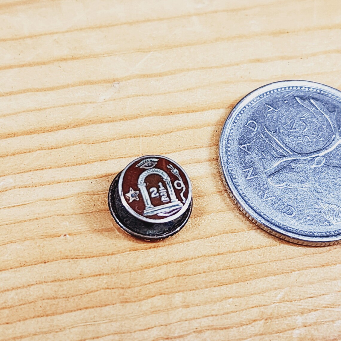 Vintage Enamel Lapel Pin, Masonic Style Screw Back - Etsy